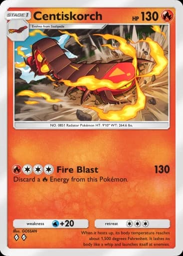 Centiskorch (Genes Formidables #52/226, 2-Diamantes) | Pokémon TCG Pocket