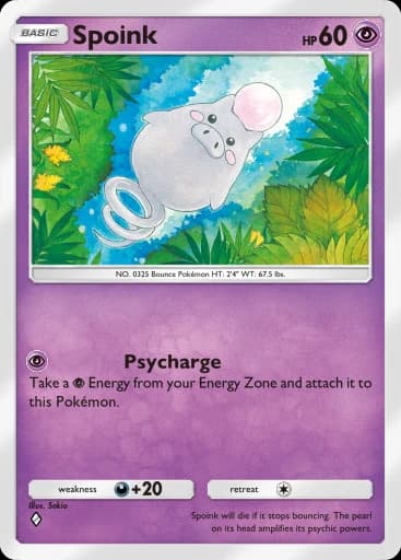 Spoink (#71, ♦️, Celestial Guardians) • Pokémon TCG Pocket