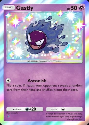 Gastly (#220, , Celestial Guardians) • Pokémon TCG Pocket