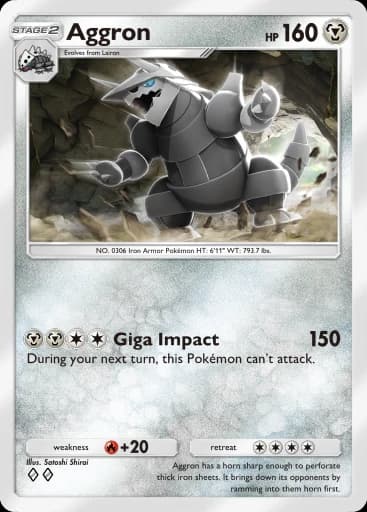Aggron (Extradimensional Crisis #50/103, 2-Diamonds) | Pokémon TCG Pocket