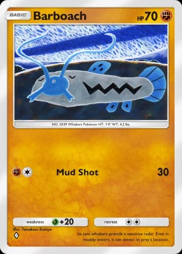 Barboach (#38, ♦️, Arboleda de Eevee) • Pokémon TCG Pocket
