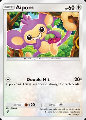 Aipom (#58, ♦️, Eevee Grove) • Pokémon TCG Pocket
