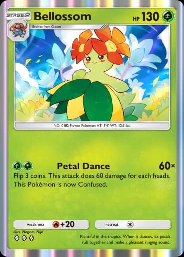 Bellossom (#3, ♦️♦️♦️, Wisdom of Sea and Sky) • Pokémon TCG Pocket