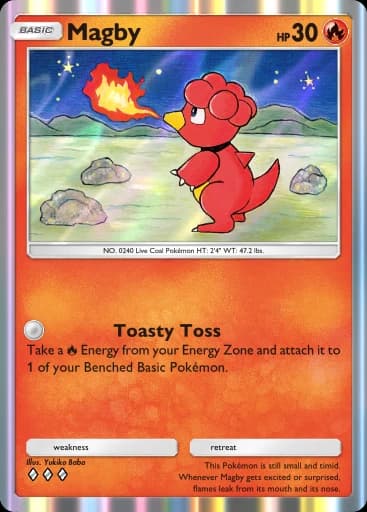 Magby (Wisdom of Sea and Sky #32/241, 3-Diamonds) | Pokémon TCG Pocket