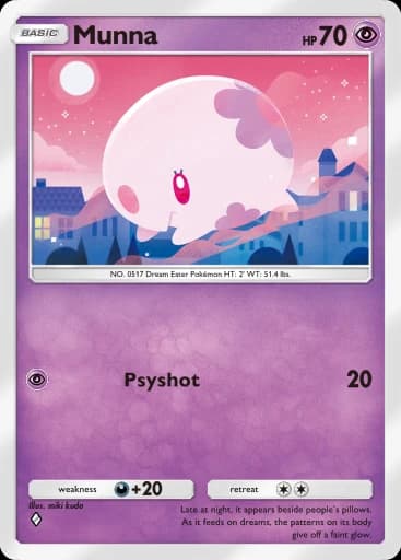 Munna (#90, ♦️, Saber Marino y Celeste) • Pokémon TCG Pocket