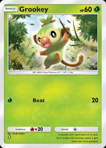 Grookey (Mega Rising #25/331, 1-Diamond) | Pokémon TCG Pocket