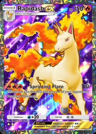 Rapidash ex (Mega Rising #253/331, 2-Stars) | Pokémon TCG Pocket