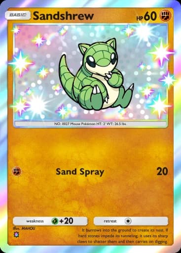 Sandshrew (Crimson Blaze #94/103, 1-Star Shiny) | Pokémon TCG Pocket