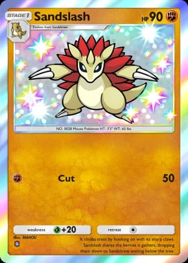 Sandslash (Crimson Blaze #95/103, 1-Star Shiny) | Pokémon TCG Pocket