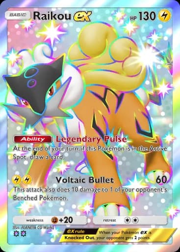 Raikou ex (Paldean Wonders #128/131, 2-Star Shiny) | Pokémon TCG Pocket