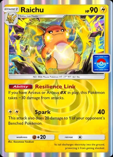 Raichu (PROMO-A #44/92, Promo) | Pokémon TCG Pocket