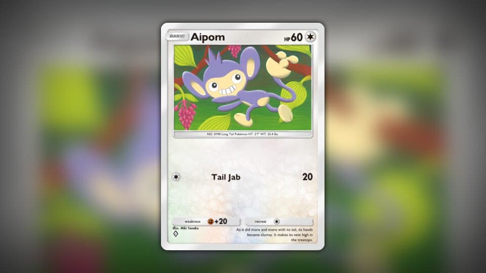 Aipom (Space-Time Smackdown #130/208, 1-Diamond) | Pokémon TCG Pocket
