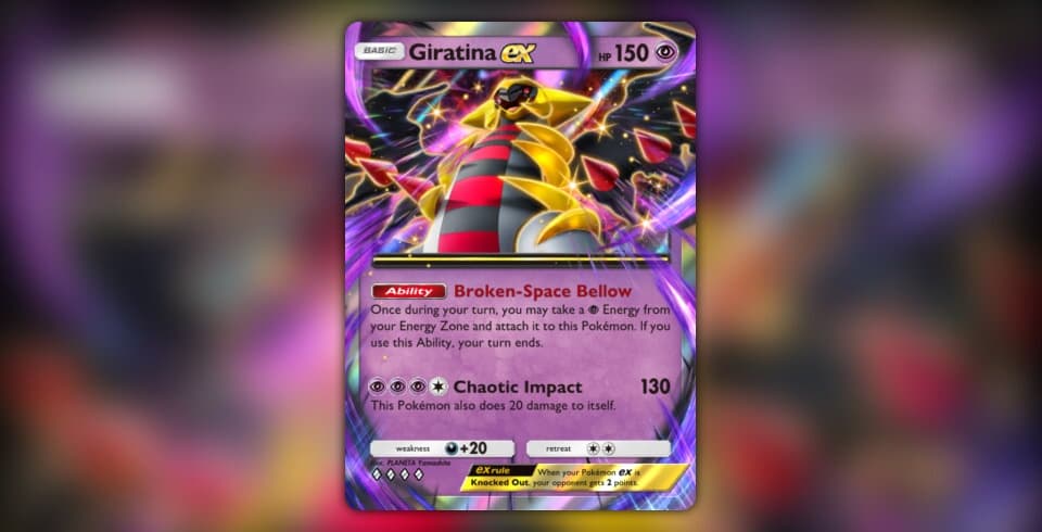 Giratina ex (Shining Revelry #35/110, 4-Diamonds) | Pokémon TCG Pocket