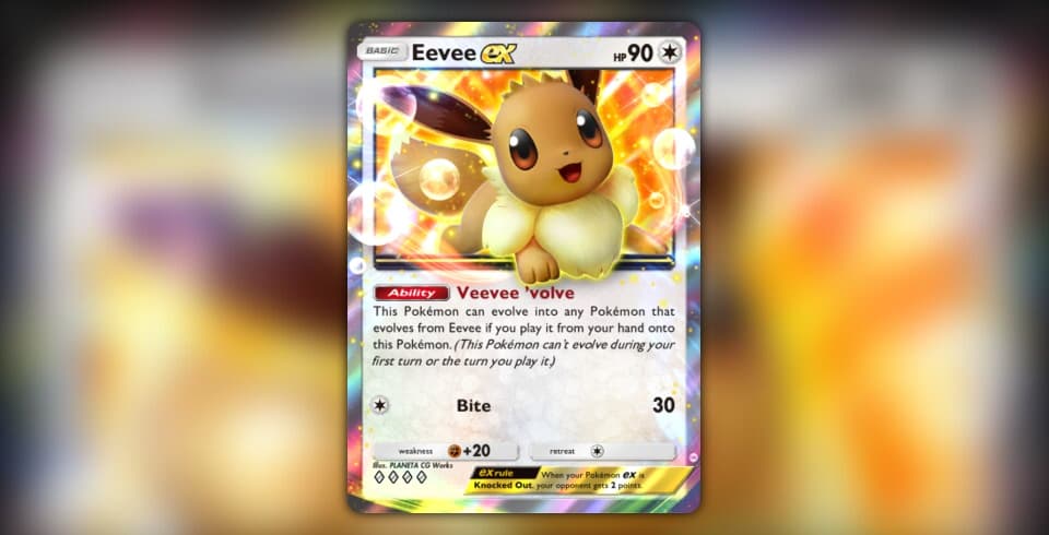 Eevee ex (Deluxe Pack: ex #287/379, 4-Diamonds) | Pokémon TCG Pocket