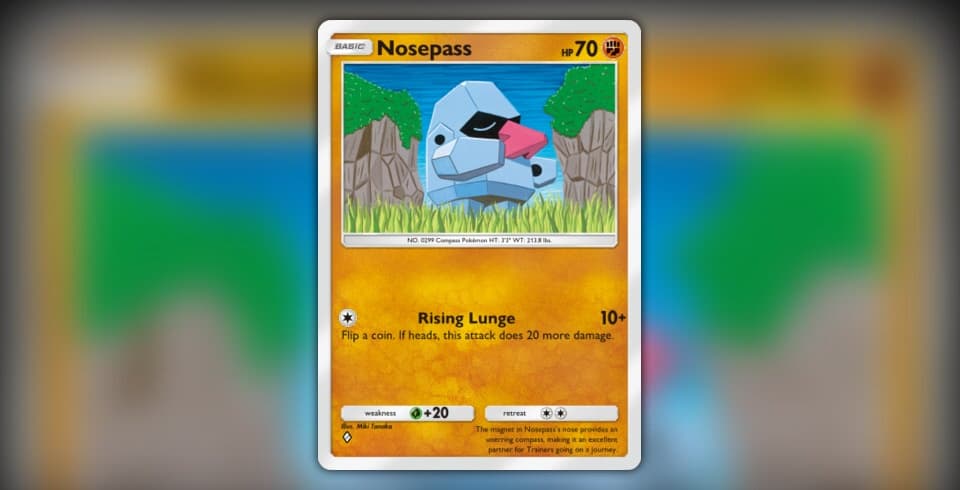Nosepass (Crimson Blaze #41/103, 1-Diamond) | Pokémon TCG Pocket
