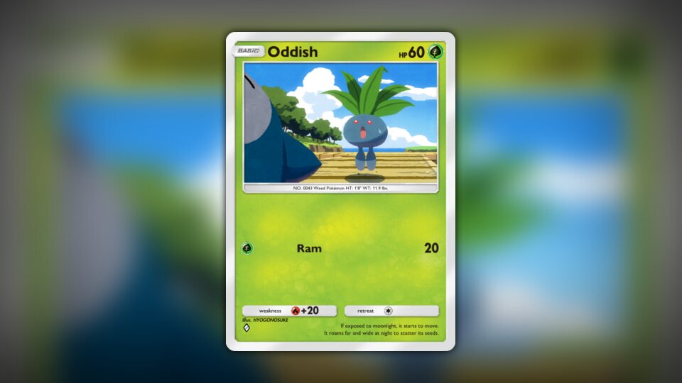 Oddish (#11, ♦️, Genetic Apex) • Pokémon TCG Pocket