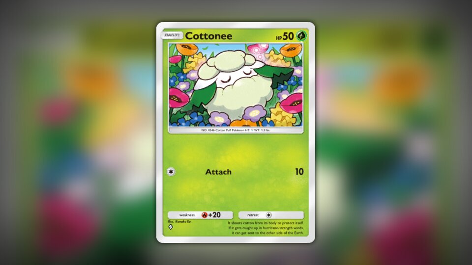 Cottonee (#27, ♦️, Genes Formidables) • Pokémon TCG Pocket