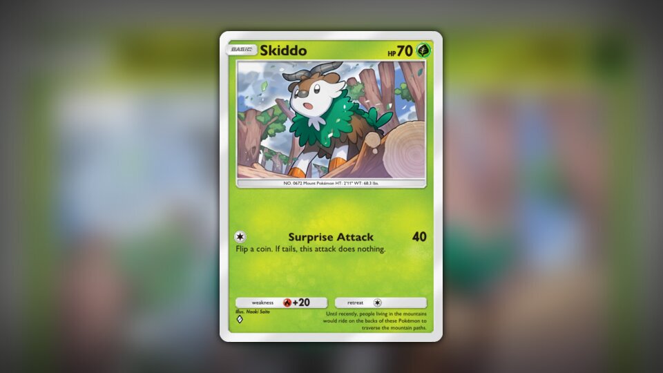 Skiddo (#31, ♦️, Genetic Apex) • Pokémon TCG Pocket