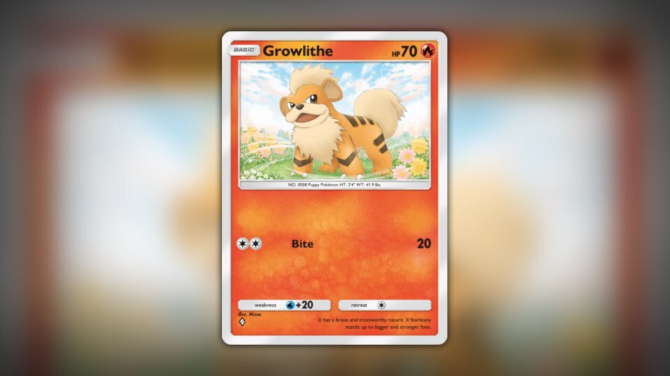 Growlithe (#39, ♦️, Genetic Apex) • Pokémon TCG Pocket