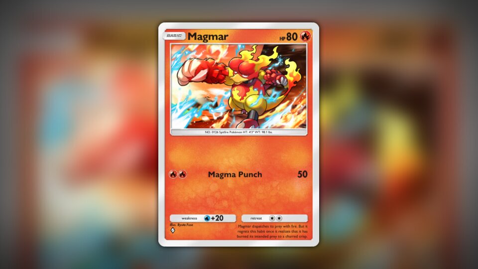 Magmar (#44, ♦️, Genetic Apex) • Pokémon TCG Pocket