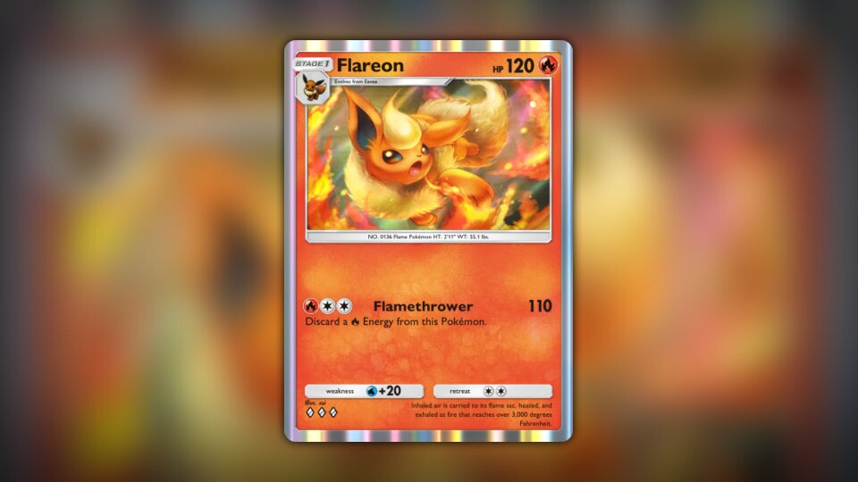 Flareon (#45, ♦️♦️♦️, Genetic Apex) • Pokémon TCG Pocket