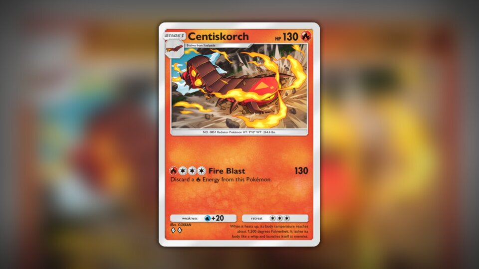 Centiskorch (#52, ♦️♦️, Genetic Apex) • Pokémon TCG Pocket