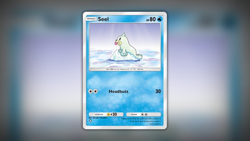 Seel (#64, ♦️, Genes Formidables) • Pokémon TCG Pocket