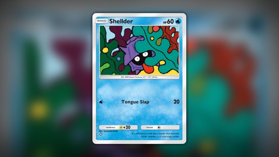 Pokemon Shellder Card
