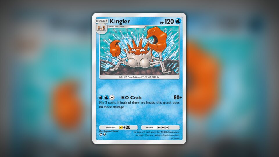 Kingler (#69, ♦️♦️, Genetic Apex) • Pokémon TCG Pocket