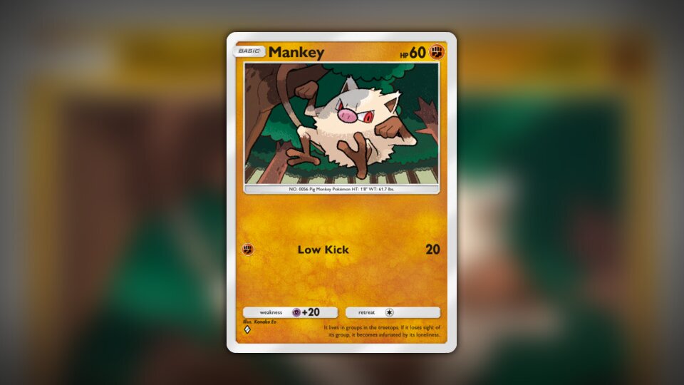 Mankey (#141, ♦️, Genetic Apex) • Pokémon TCG Pocket