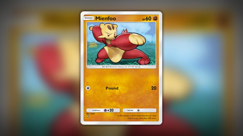 Mienfoo (#160, ♦️, Genetic Apex) • Pokémon TCG Pocket