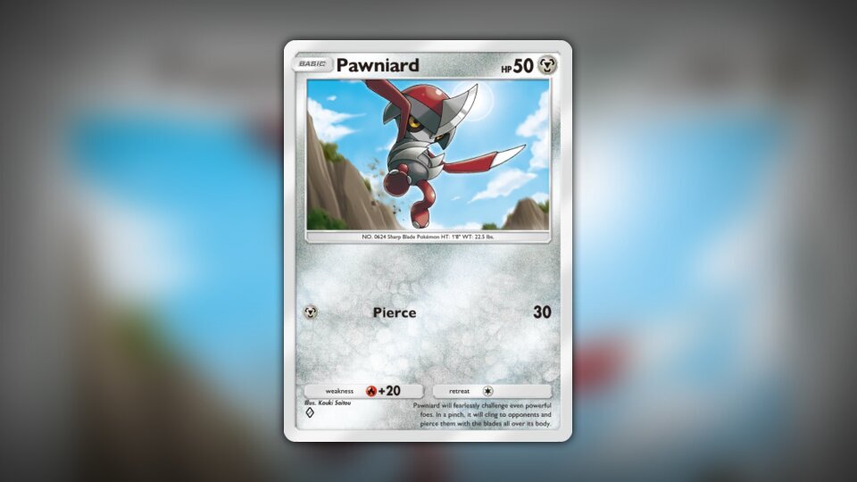 Pawniard (#179, ♦️, Genes Formidables) • Pokémon TCG Pocket