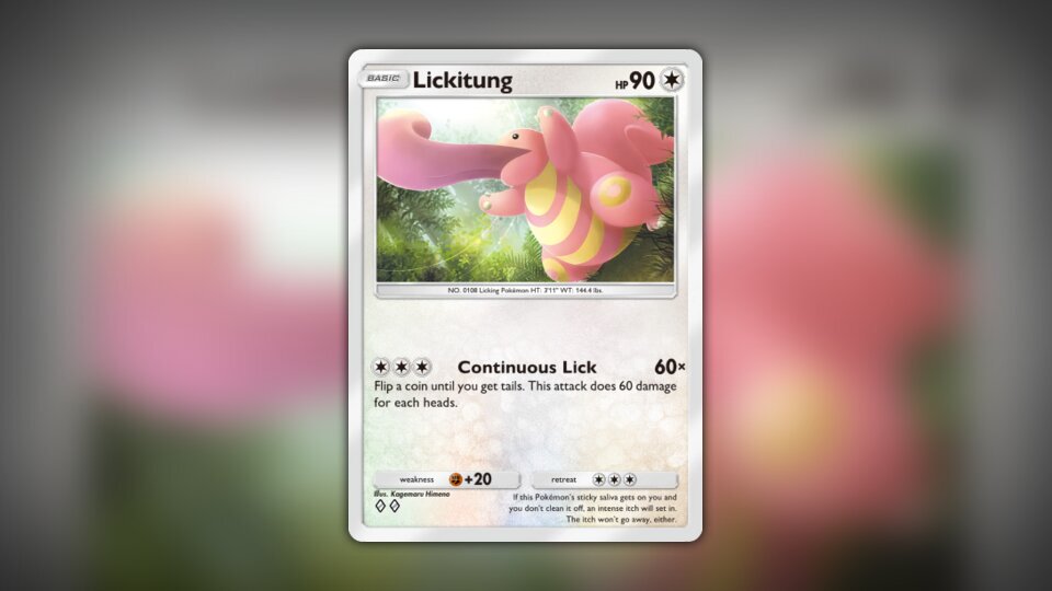 Lickitung (#201, ♦️♦️, Genetic Apex) • Pokémon TCG Pocket