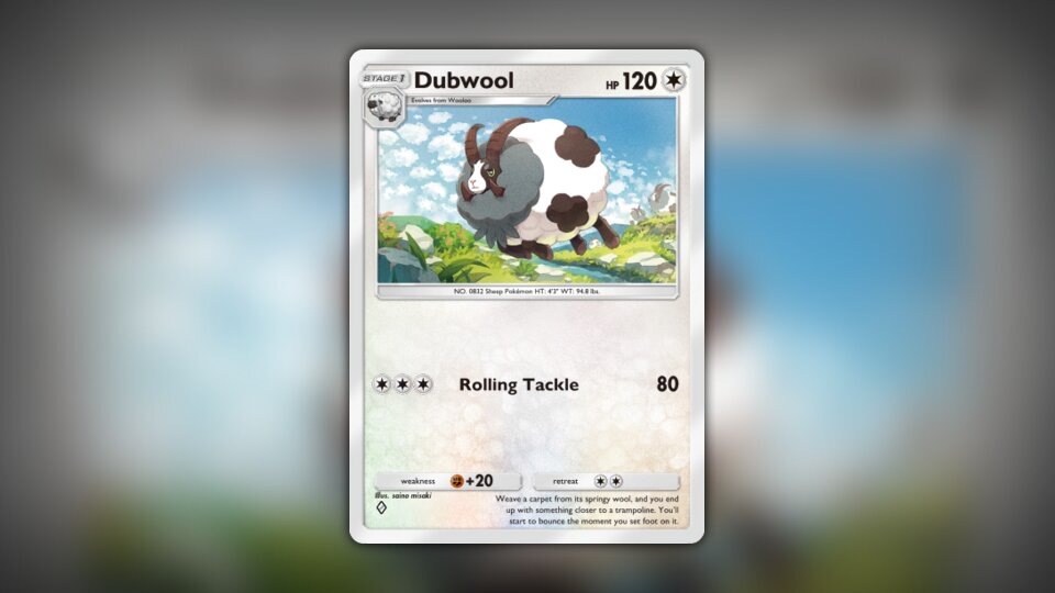 Dubwool (#215, ♦️, Genes Formidables) • Pokémon TCG Pocket
