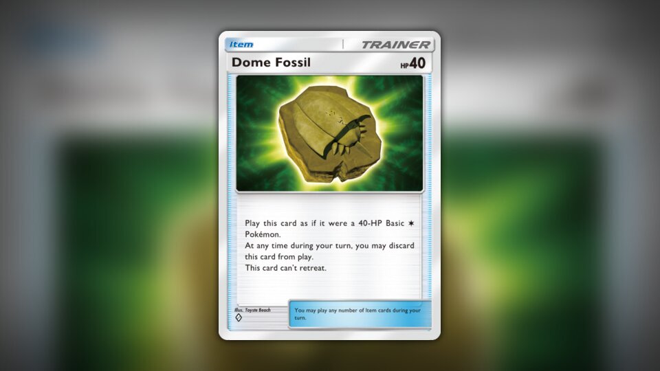 Dome Fossil (#217, ♦️, Genetic Apex) • Pokémon TCG Pocket