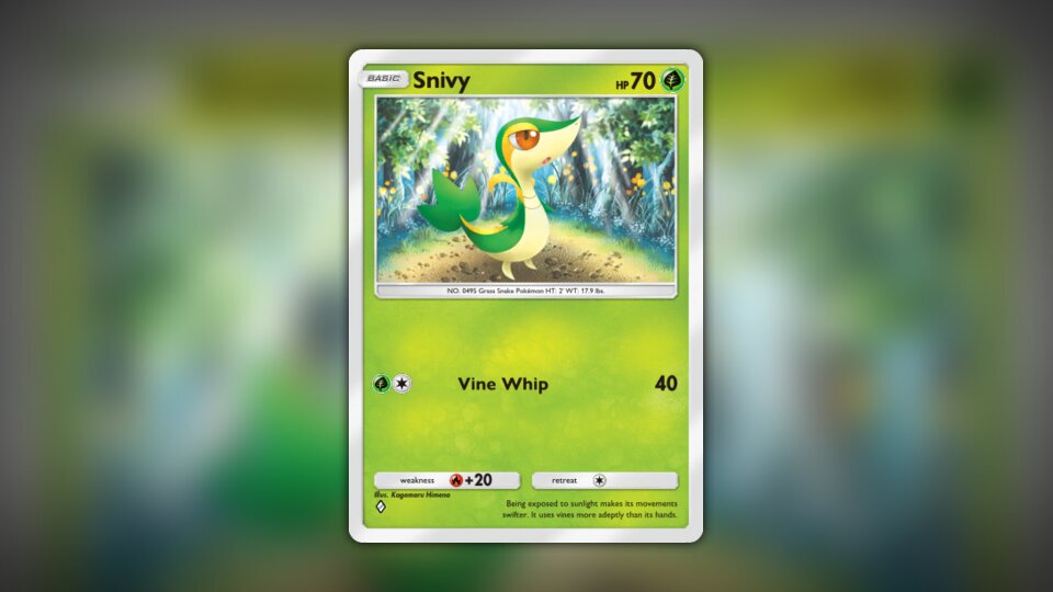 Snivy (#4, ♦️, Mythical Island) • Pokémon TCG Pocket