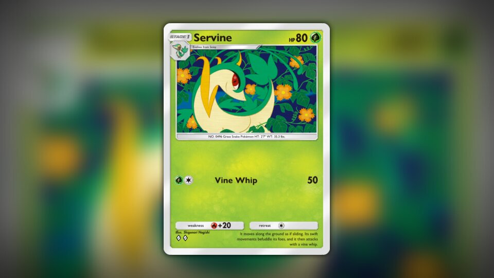Servine (#5, ♦️♦️, Mythical Island) • Pokémon TCG Pocket