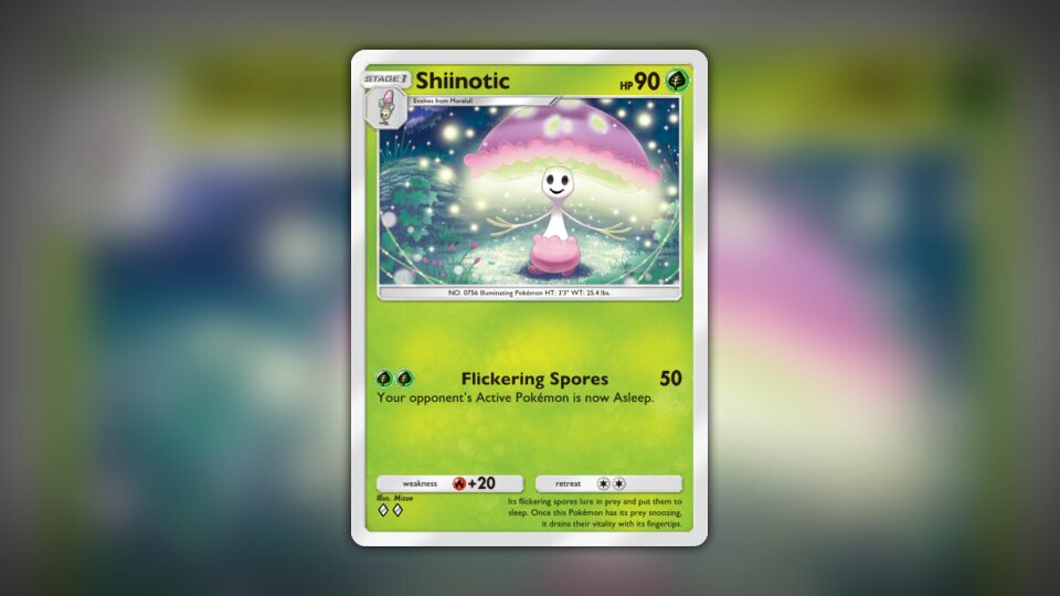 Shiinotic (#8, ♦️♦️, Mythical Island) • Pokémon TCG Pocket