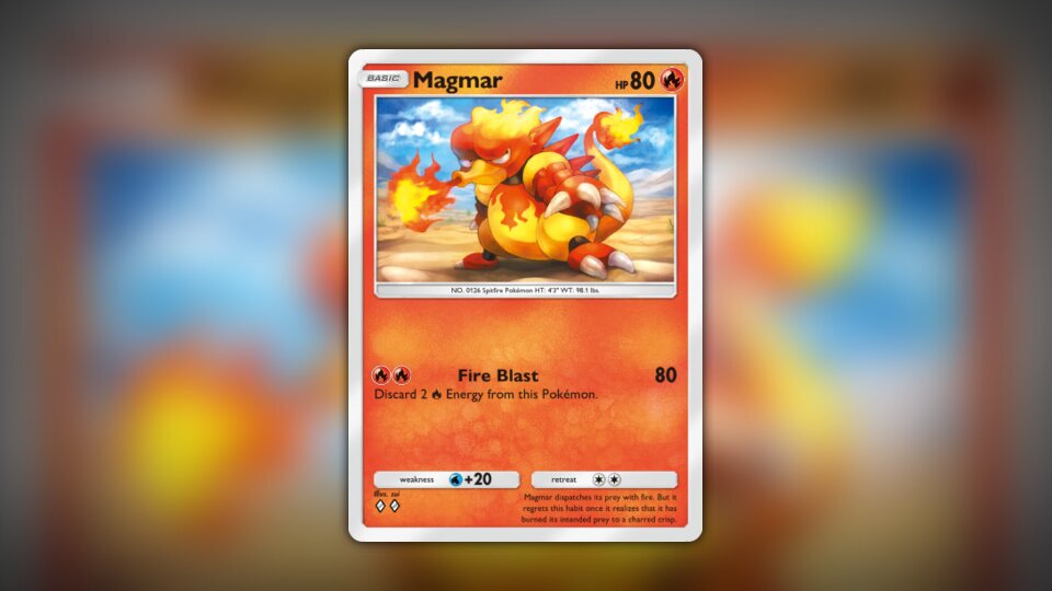 Magmar (#12, ♦️♦️, Mythical Island) • Pokémon TCG Pocket