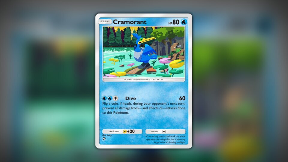 Cramorant (#24, ♦️, Mythical Island) • Pokémon TCG Pocket