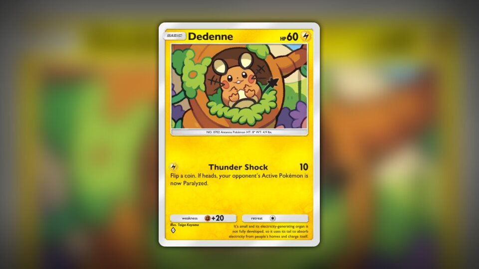 Dedenne (#30, ♦️, Mythical Island) • Pokémon TCG Pocket