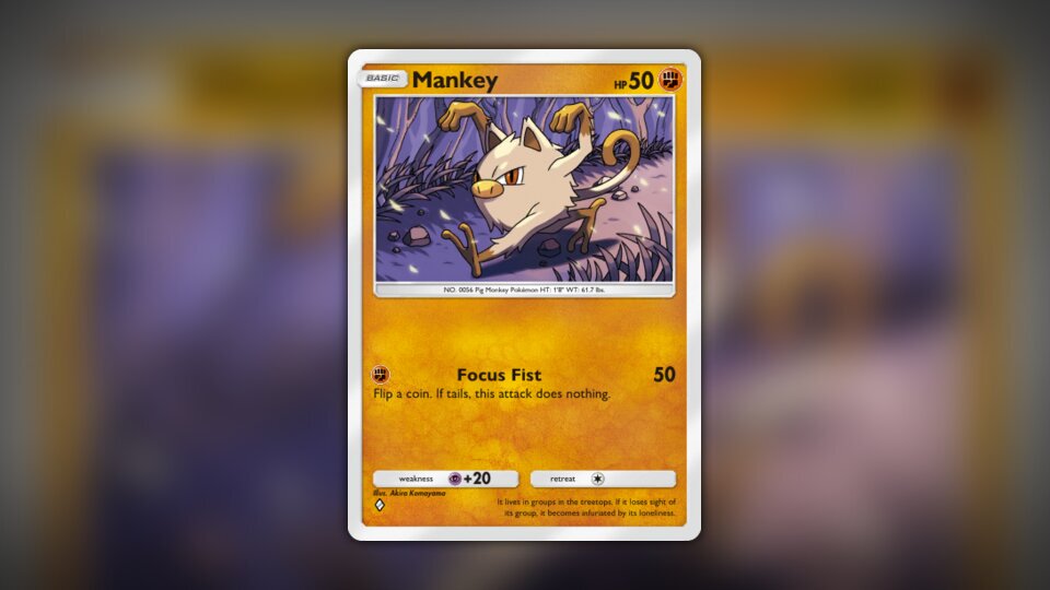 Mankey (#41, ♦️, La Isla Singular) • Pokémon TCG Pocket