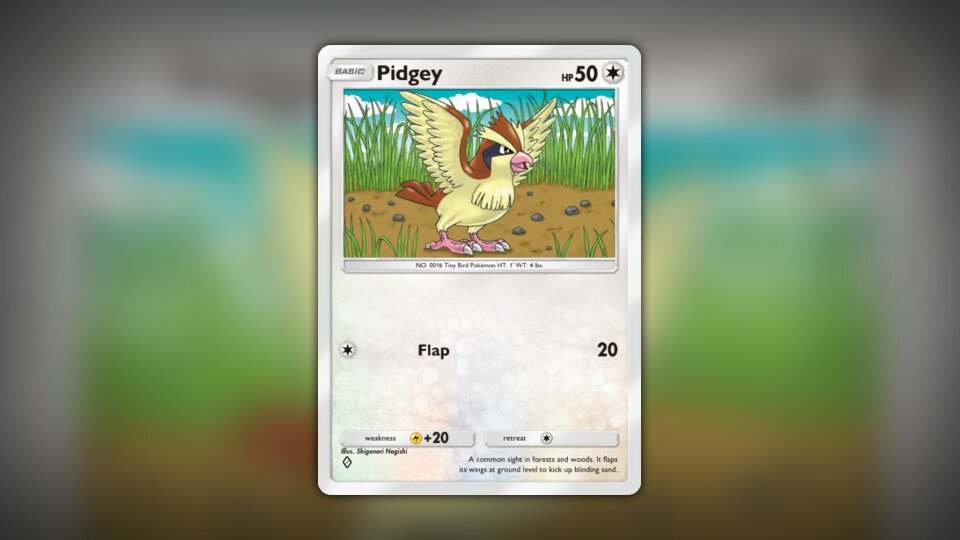 Pidgey (#57, ♦️, Mythical Island) • Pokémon TCG Pocket