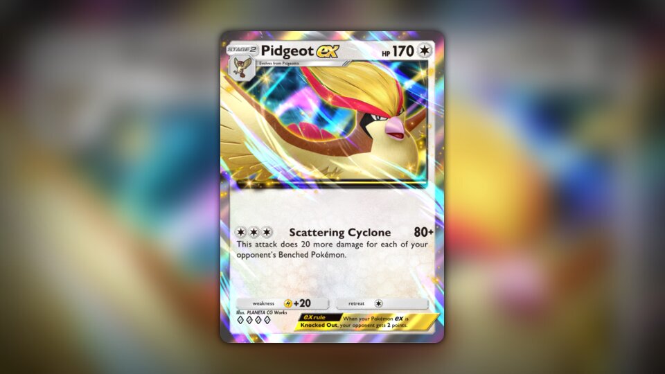 Pidgeot (#59, ♦️♦️♦️♦️, Mythical Island) • Pokémon TCG Pocket