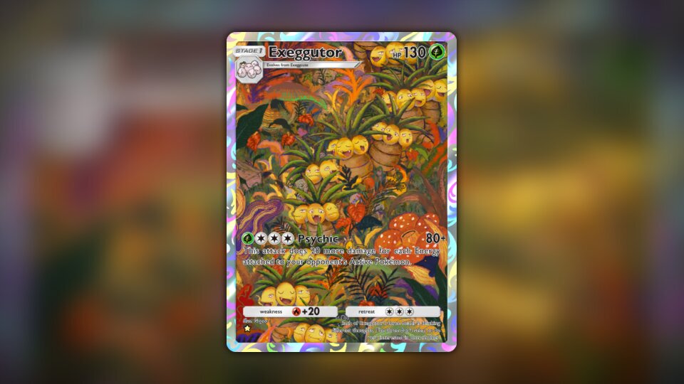 Exeggutor (#69, ⭐, Mythical Island) • Pokémon TCG Pocket