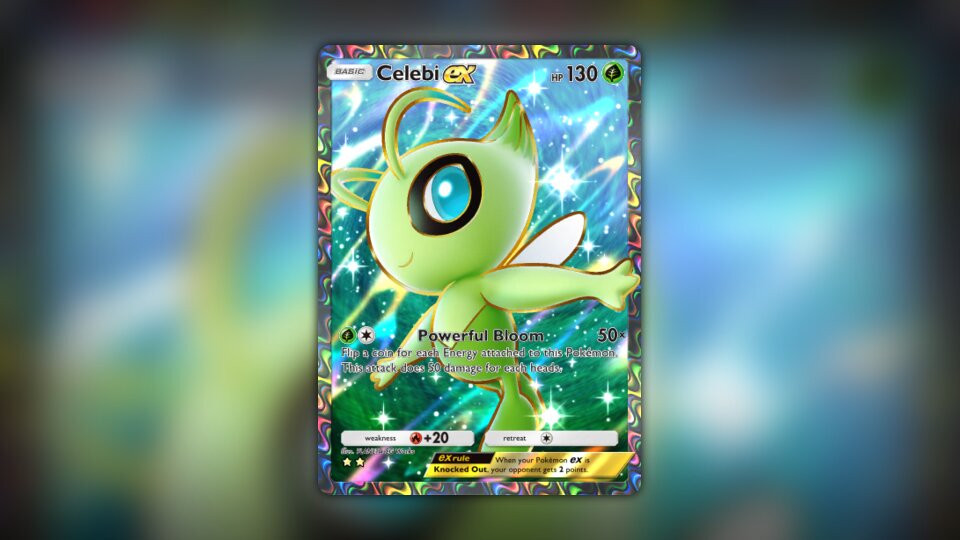 Celebi ex (#75, ⭐⭐, Mythical Island) • Pokémon TCG Pocket