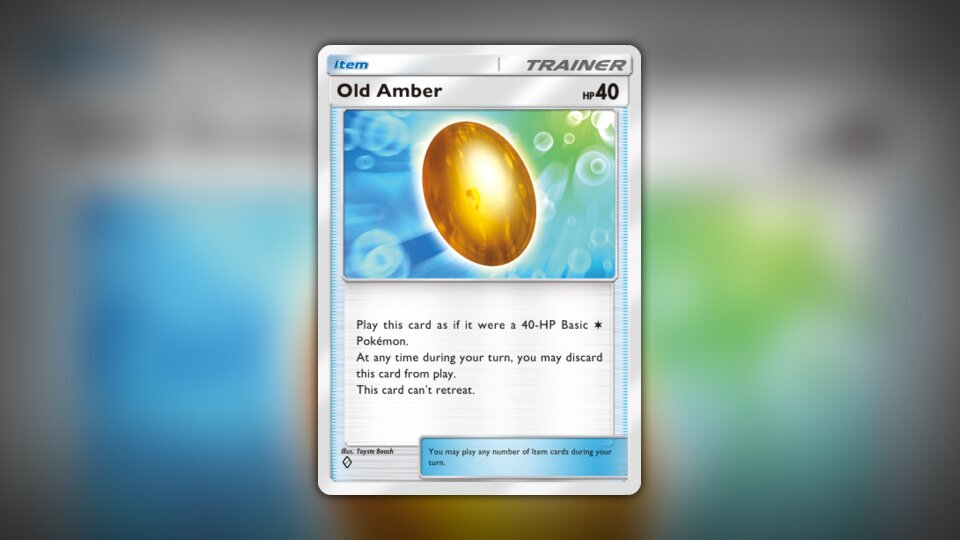 Old Amber (#63, ♦️, Mythical Island) • Pokémon TCG Pocket
