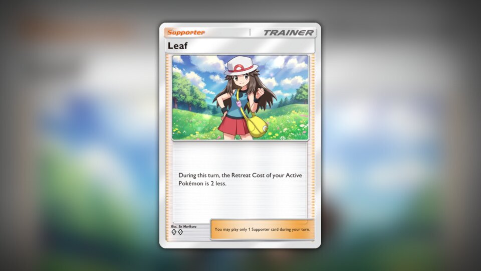 Leaf (#68, ♦️♦️, Mythical Island) • Pokémon TCG Pocket