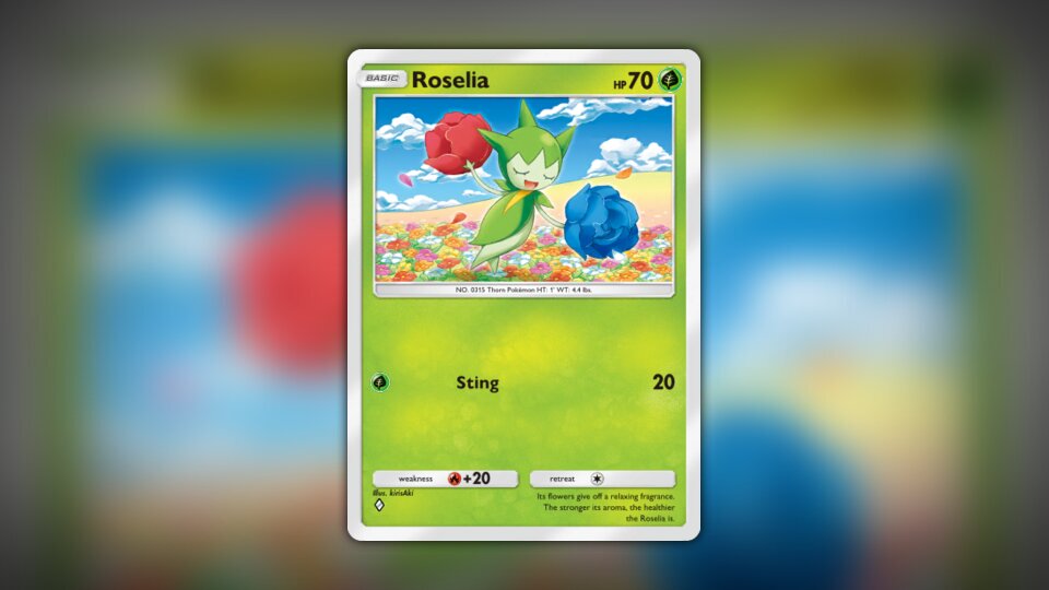 Roselia (#8, ♦️, Space-Time Smackdown) • Pokémon TCG Pocket