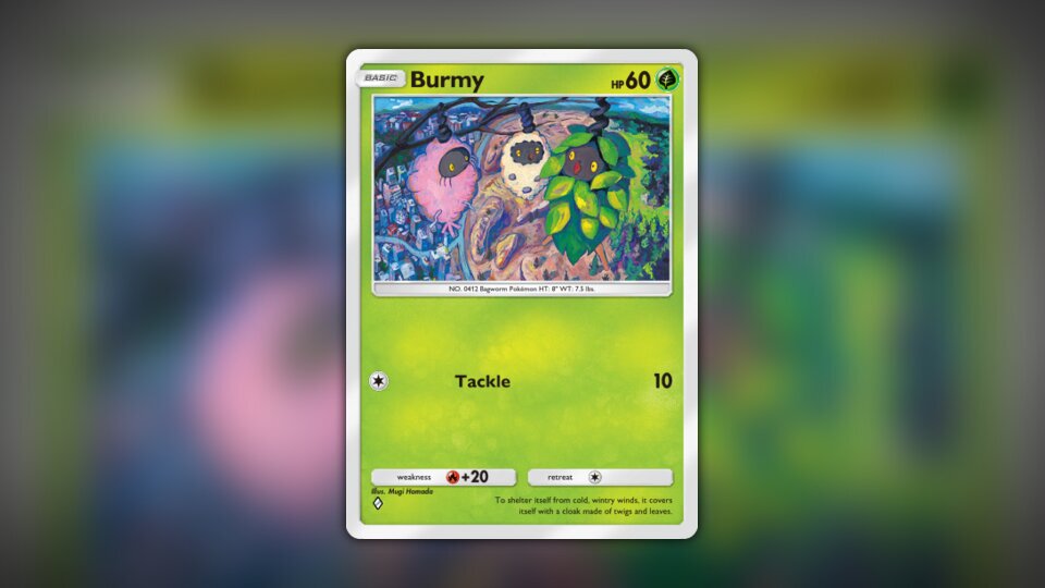 Burmy (#15, ♦️, Space-Time Smackdown) • Pokémon TCG Pocket